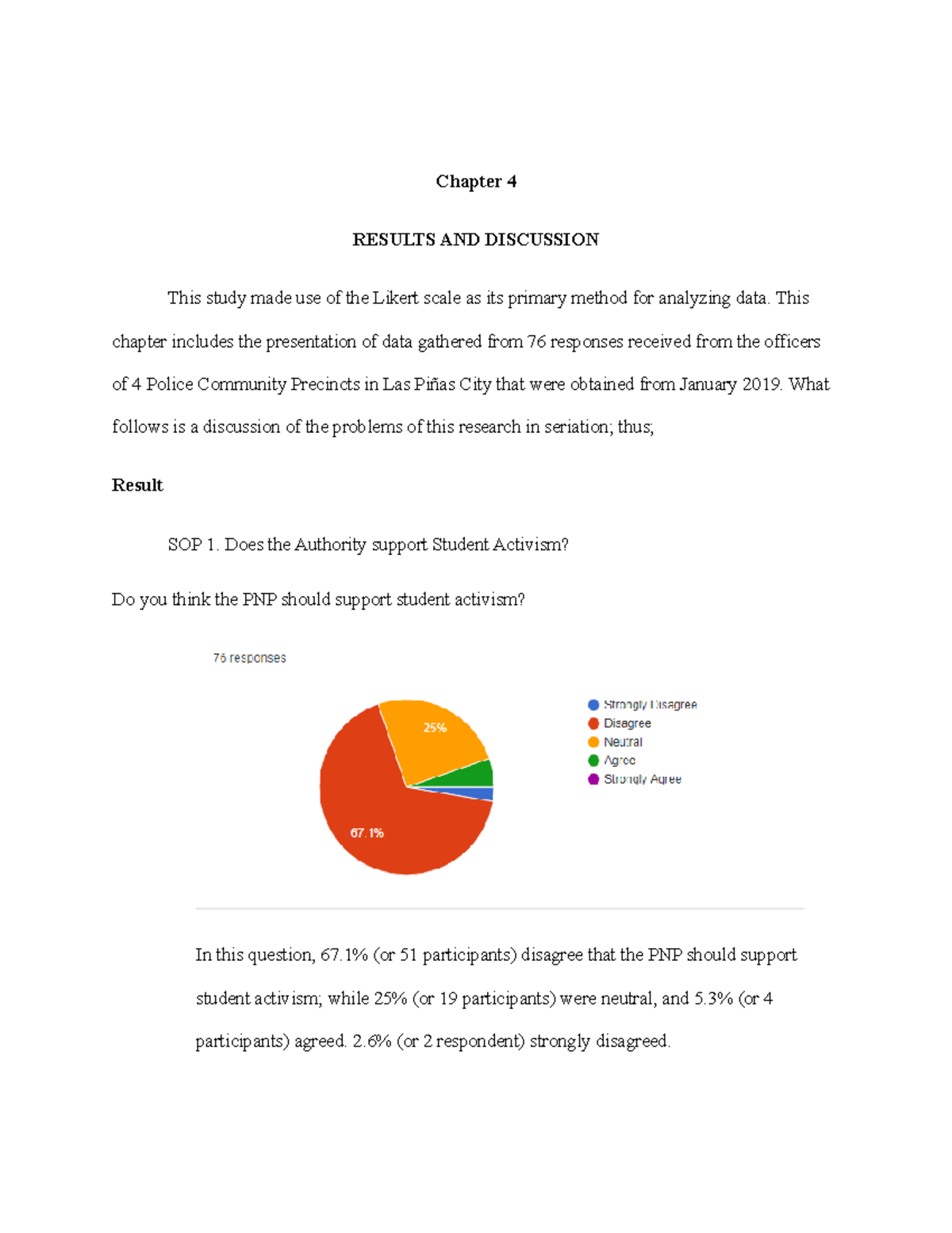 Chapter 4 Quanti - Chapter 4 RESULTS AND DISCUSSION This study made use ...