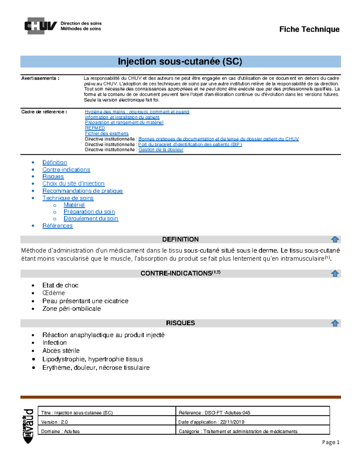 MDS Injection SC DSO-FT -Adultes-045 - Fiche Technique Titre ...
