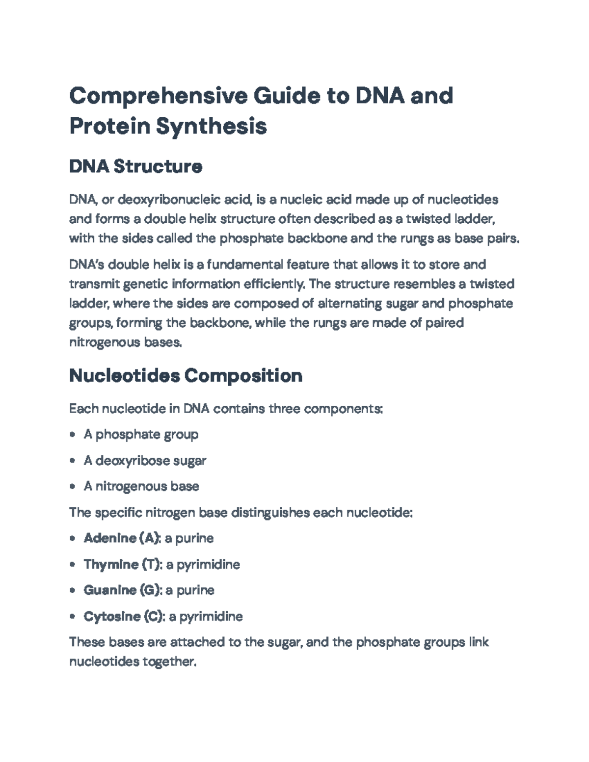 DNA & Protein Synthesis Overview: Structure, Replication & History ...
