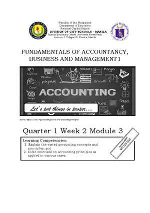 ABM 11 FABM1 Q1 W1 Mod1-Mod2 - 11 ABM – Specialized Subject First ...