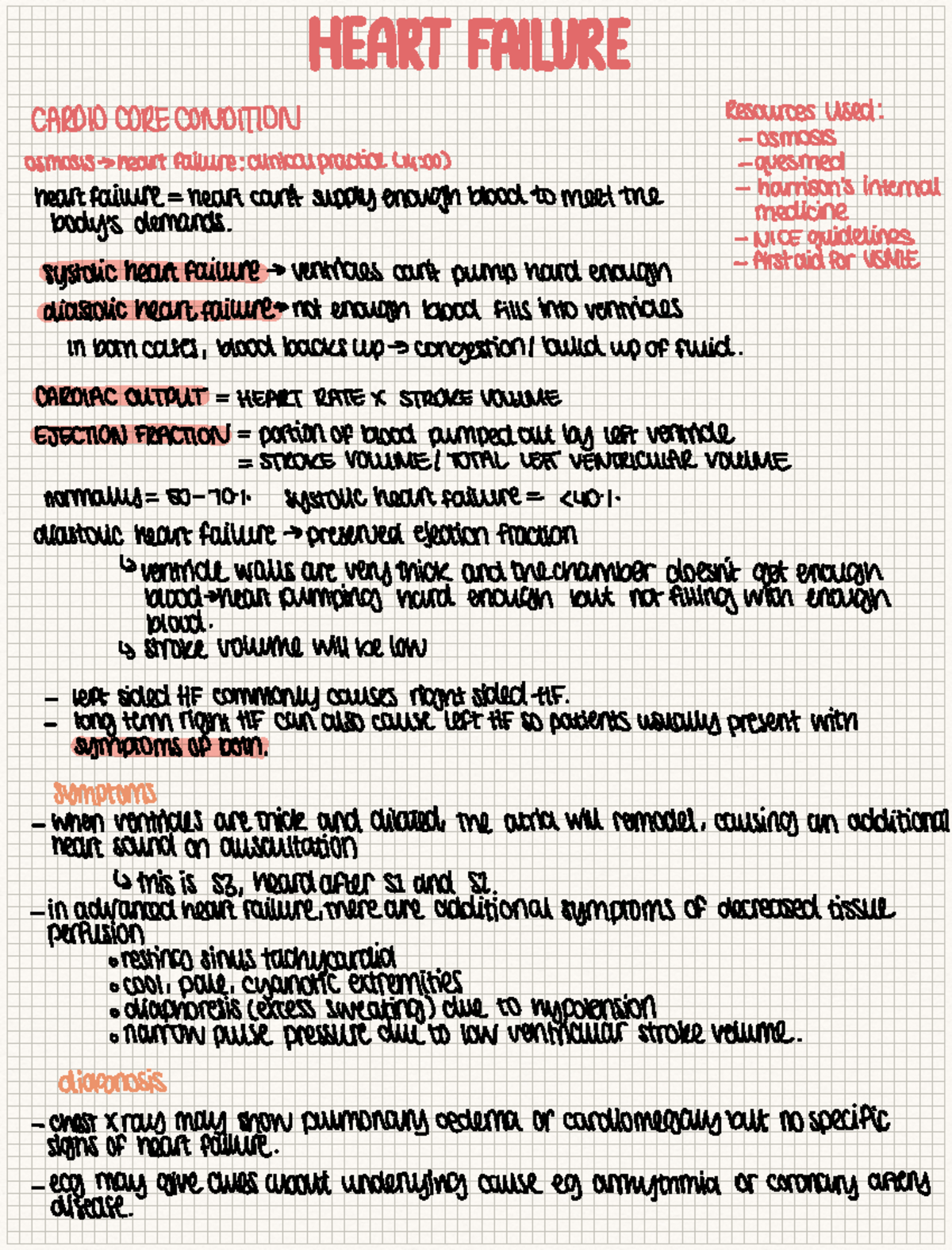 Heart Failure Overview: Clinical Features, Diagnosis & Management - Studocu