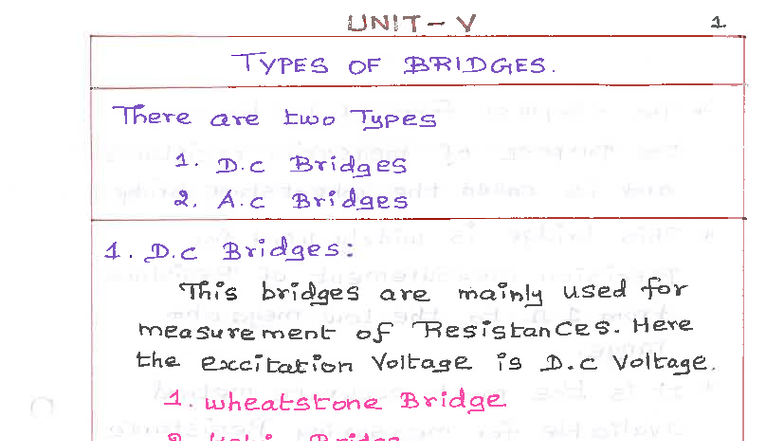 AC and DC Bridges - Types and Applications in EEE - Studocu