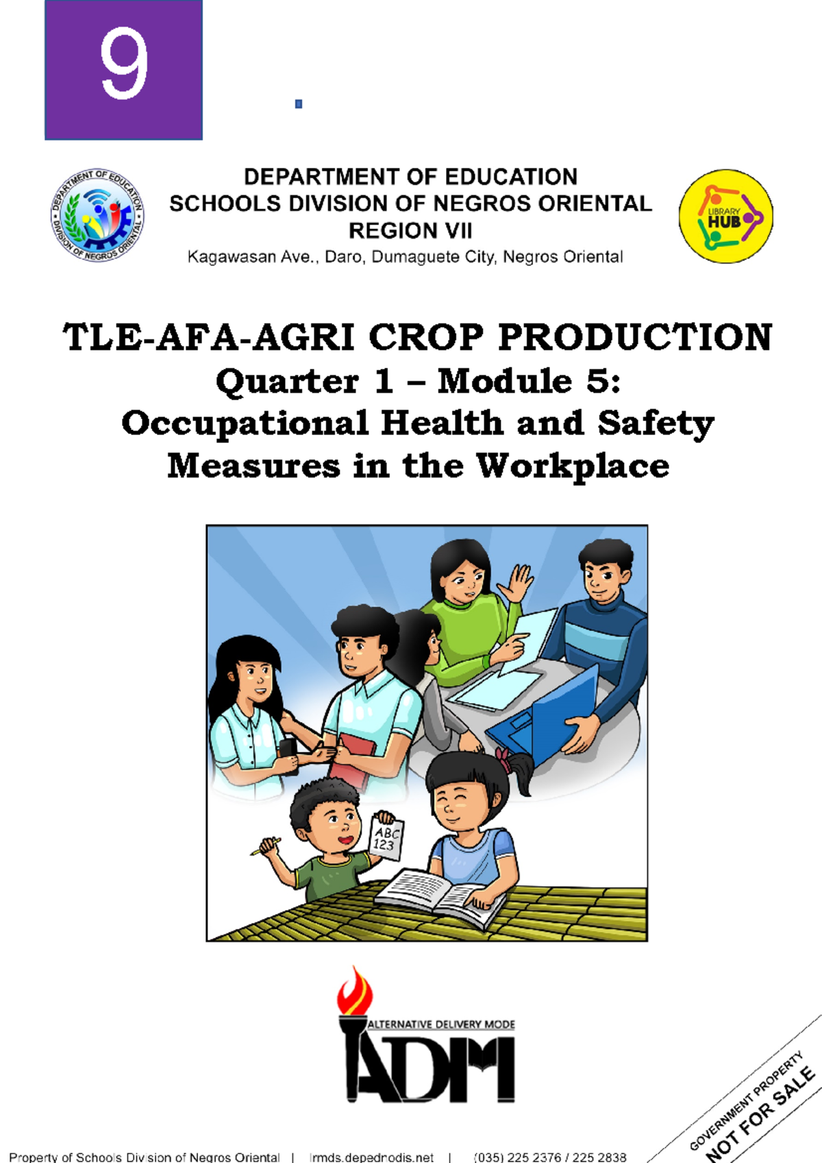TLE G9 Q1 M5: Occupational Health & Safety Activities and Worksheets ...