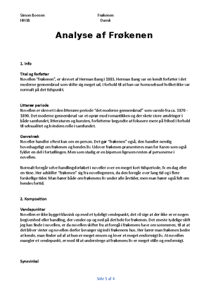 Dansk synopsis - Dansk synopsis Fordybelsesområde: Essay Prøveoplæg ...