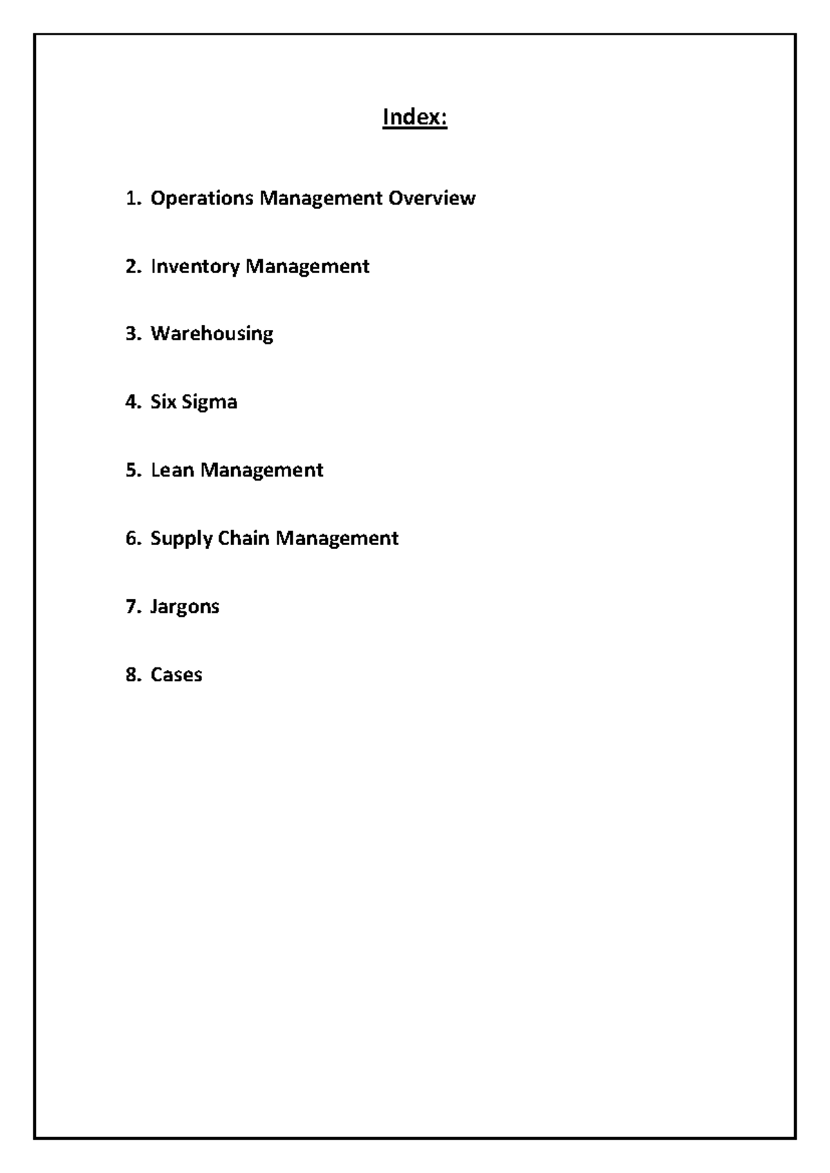 Operations Management Handbook: Overview, Inventory, and Supply Chain ...