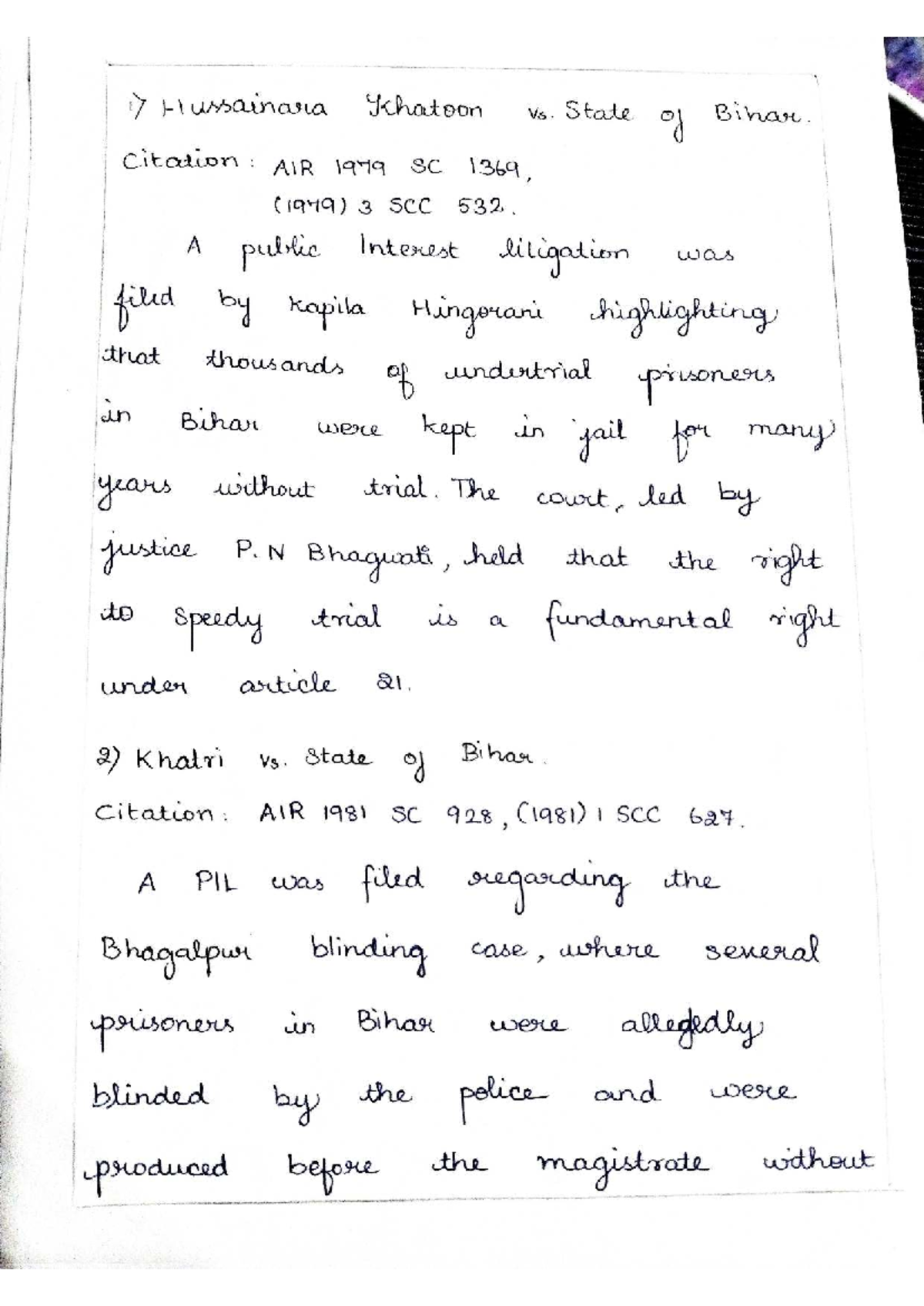 Legal Aid Assignment: SC 1269 & Related Case Studies - Studocu