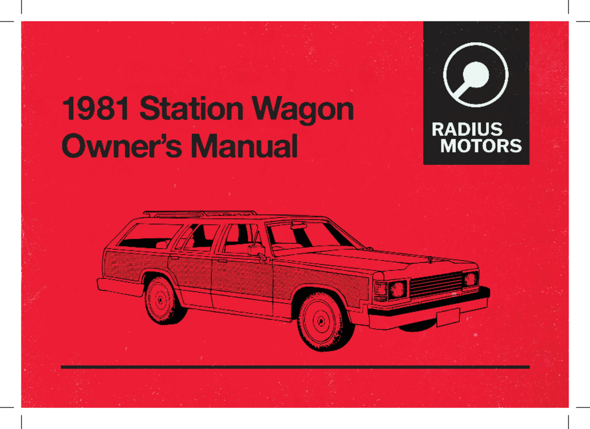 1981 Radius Motors Station Wagon Owner's Manual and Maintenance Guide ...