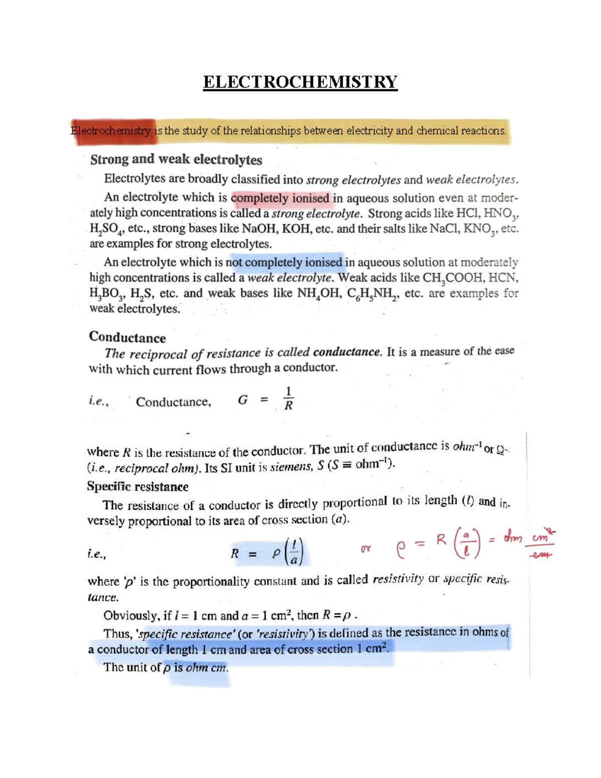 Electrochemistry-1 - Minor chemistry notes for 2nd semester fyugp ...