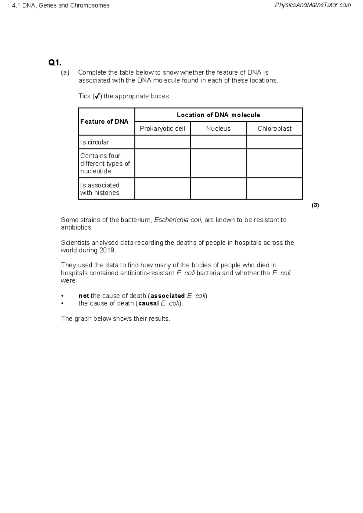 4.1 DNA, Genes and Chromosomes Study Notes - Studocu