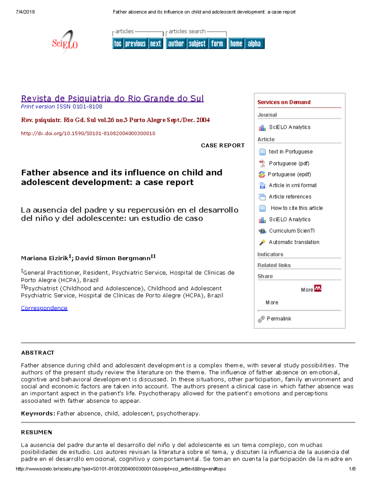 Title: Father Absence & Child Development: Insights from a Case Study ...