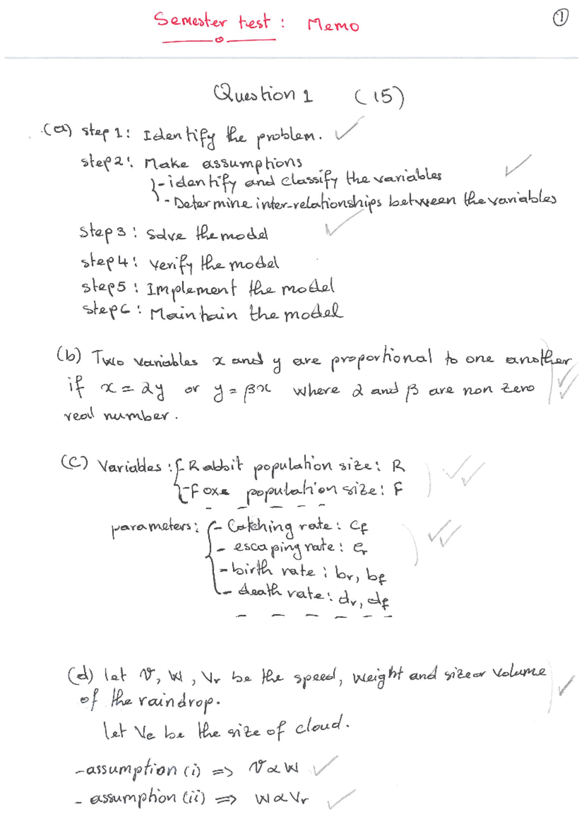Semester Test 2021: Memo 1 - Problem Identification & Variable Analysis ...