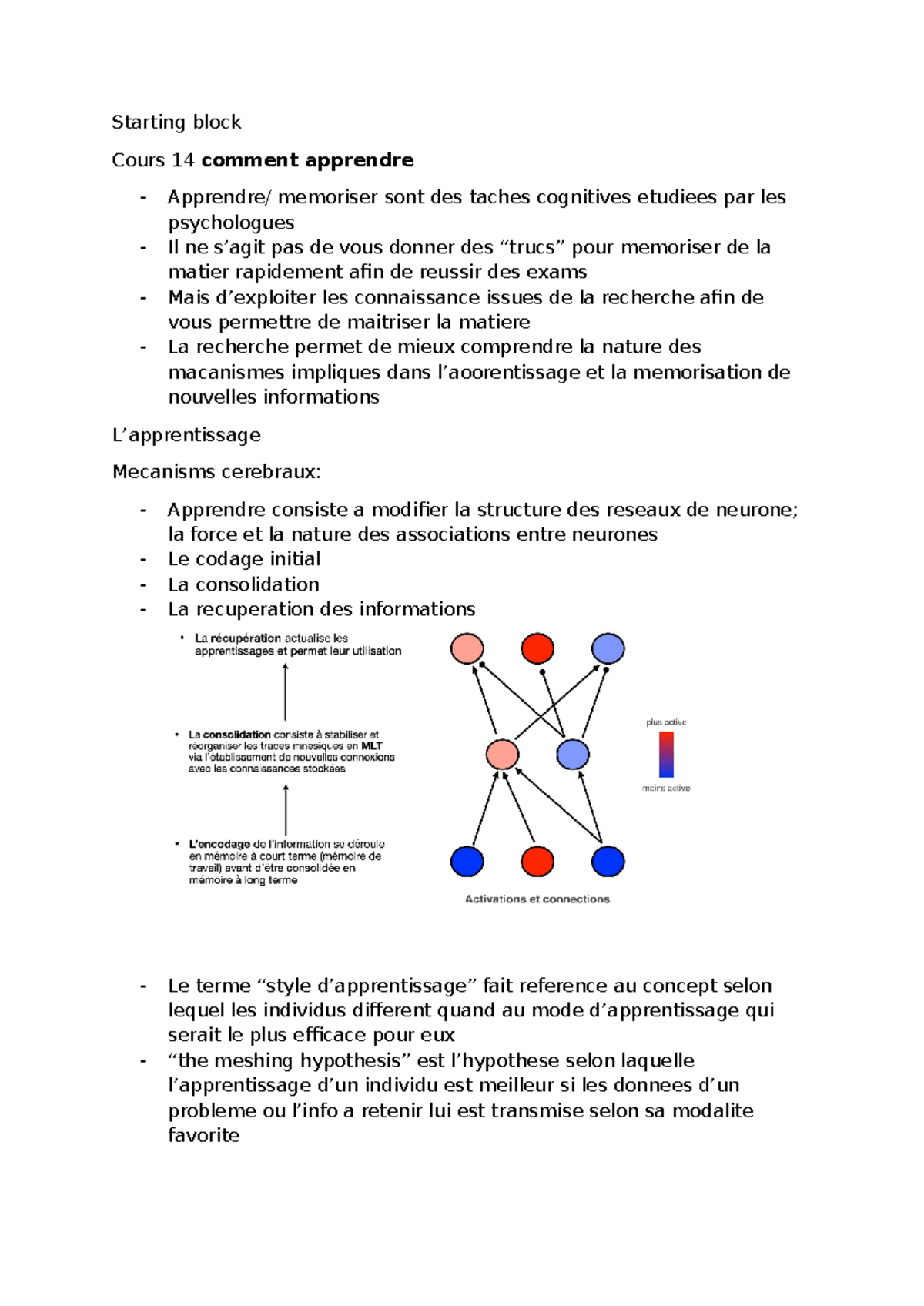 Starting block cours 14 et 9 - Starting block Cours 14 comment ...
