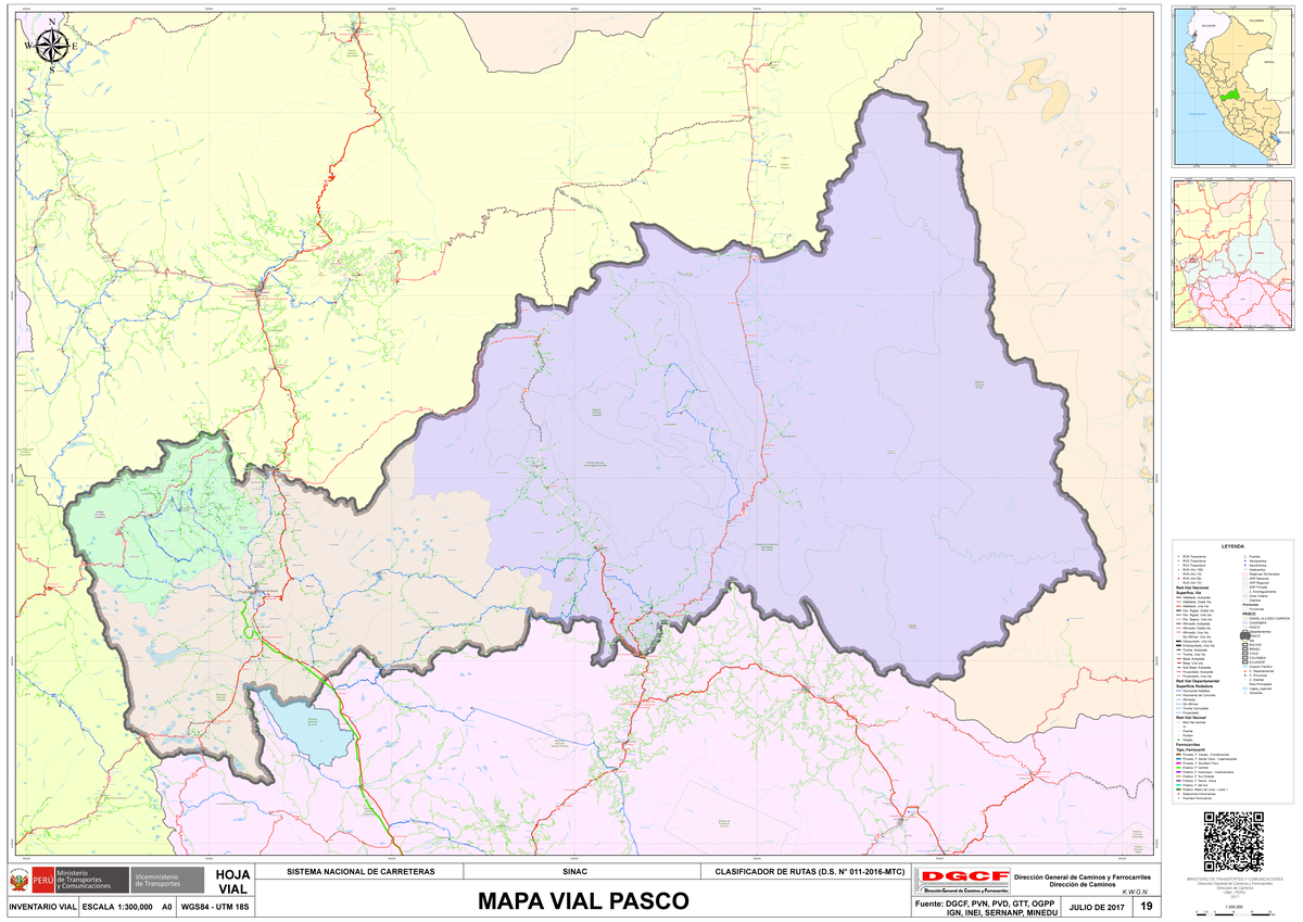 19- Pasco - Mapa vial - E $ $ XY XY XY XY XY XY XY XY XY XY XYXY XYXY XYXY XYXYXYXY XY XY XY XY ...