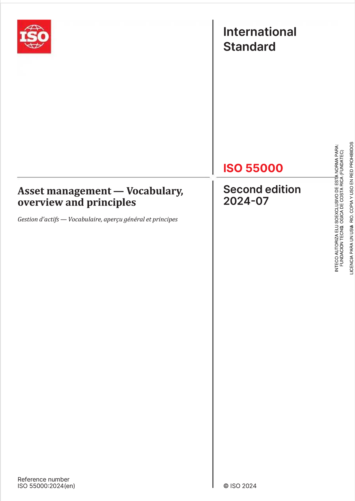 ISO 55000:2024 Asset Management Vocabulary and Principles Overview ...