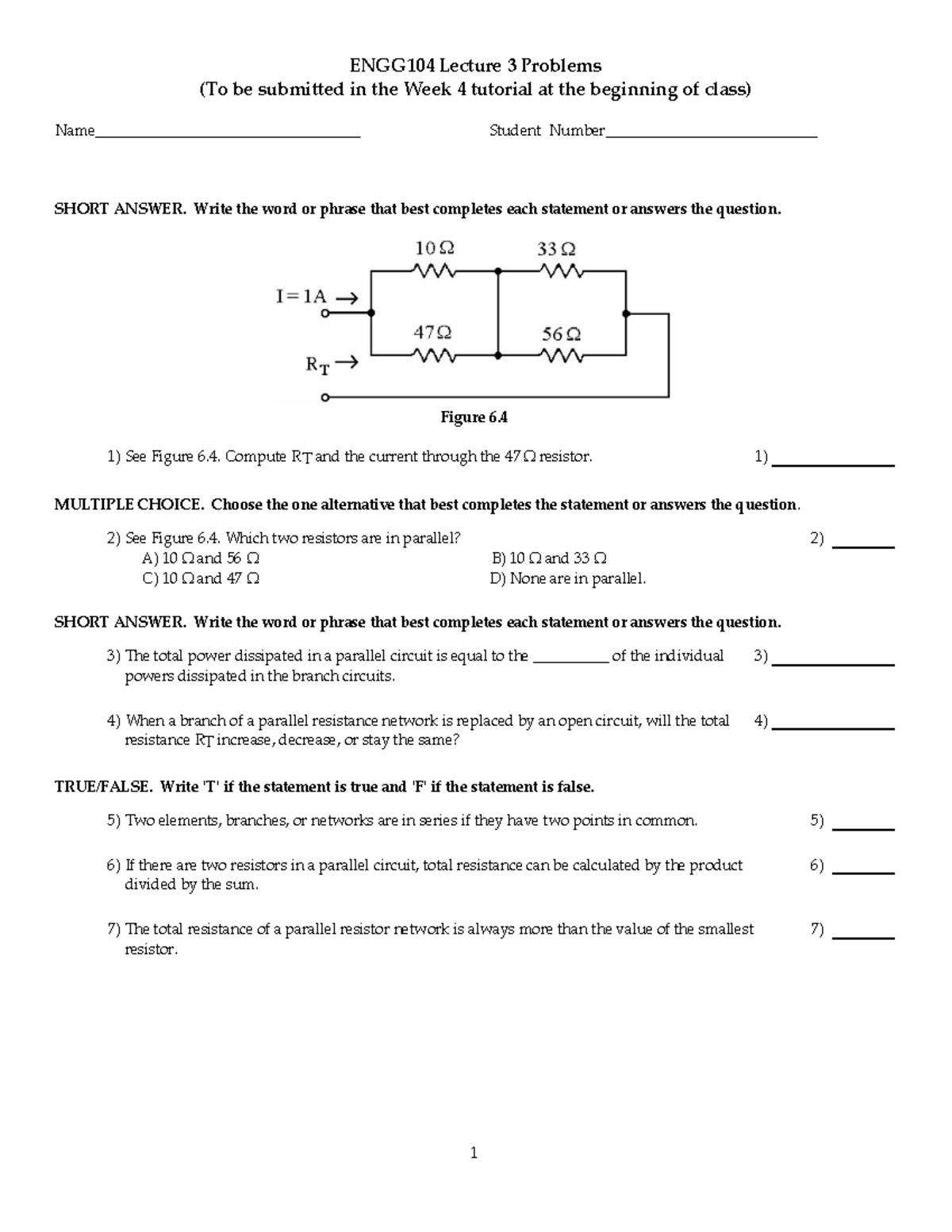 ENGG104 Tutorial 3 Solutions - Week 4 Submission Guide - Studocu