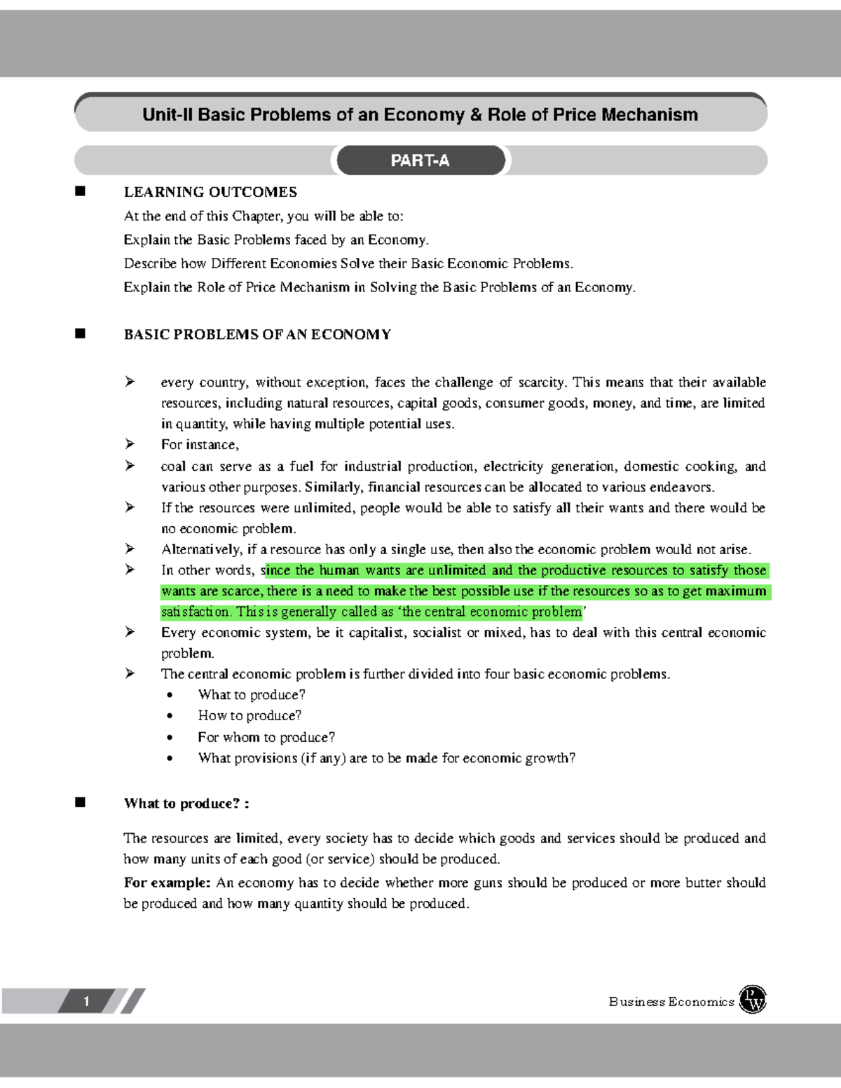 E-Books: Nature & Scope of Business Economics - Unit 02 Insights - Studocu