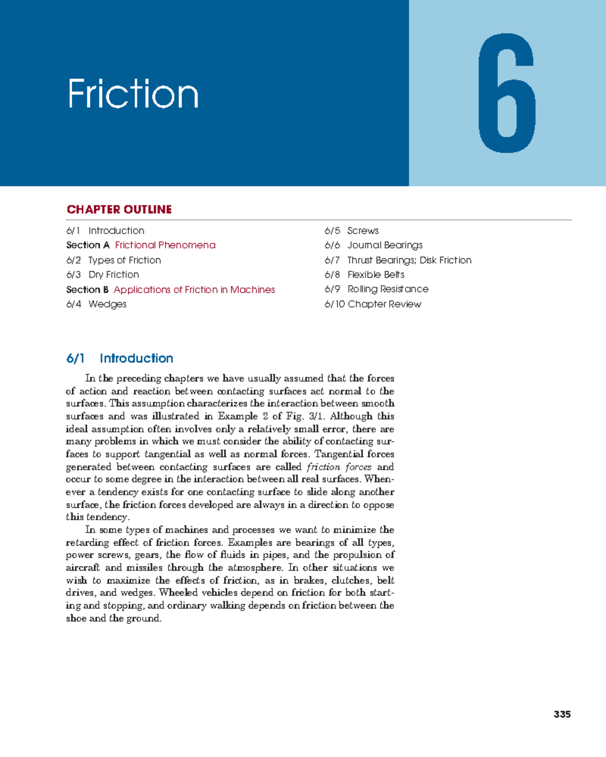 GRO240 - Friction: Chapter 6 Overview and Key Concepts - Studocu