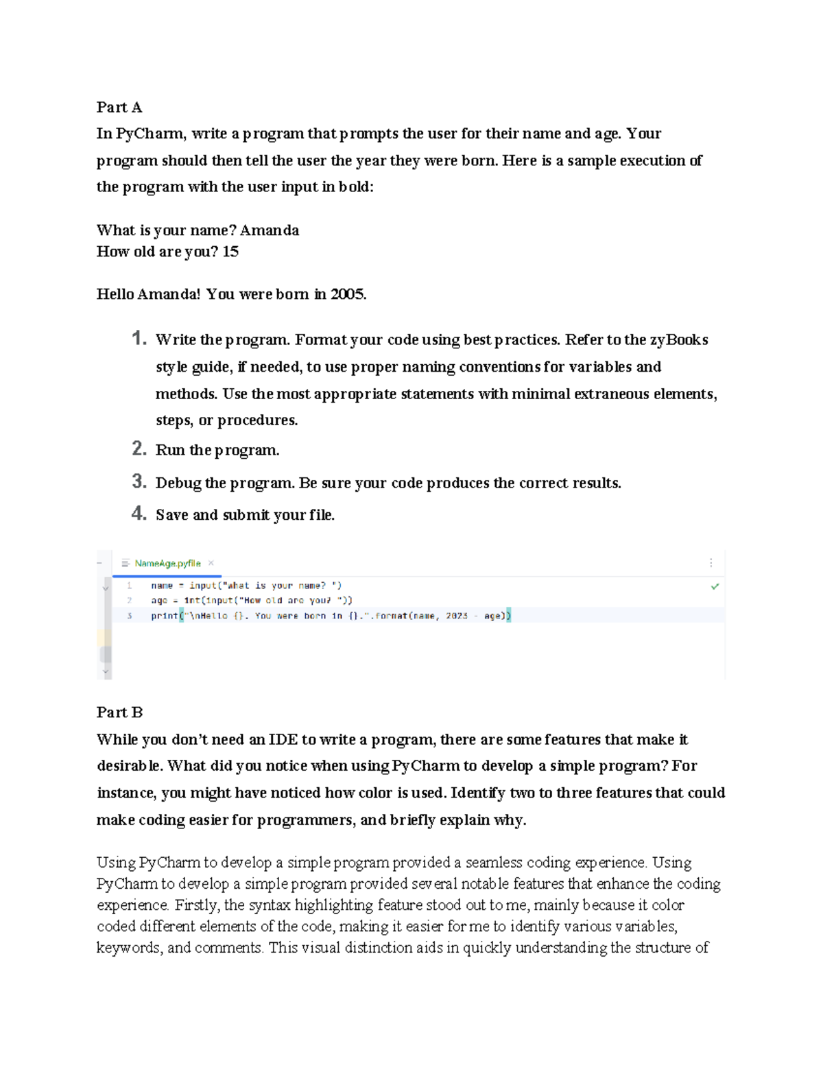 IT M2 Final Exam: Introduction to PyCharm Programming Concepts - Studocu