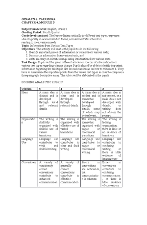 Chapter 4 - Module 5 - Process-Oriented Performance-Based Assessment - Chapter 4 - Performance ...