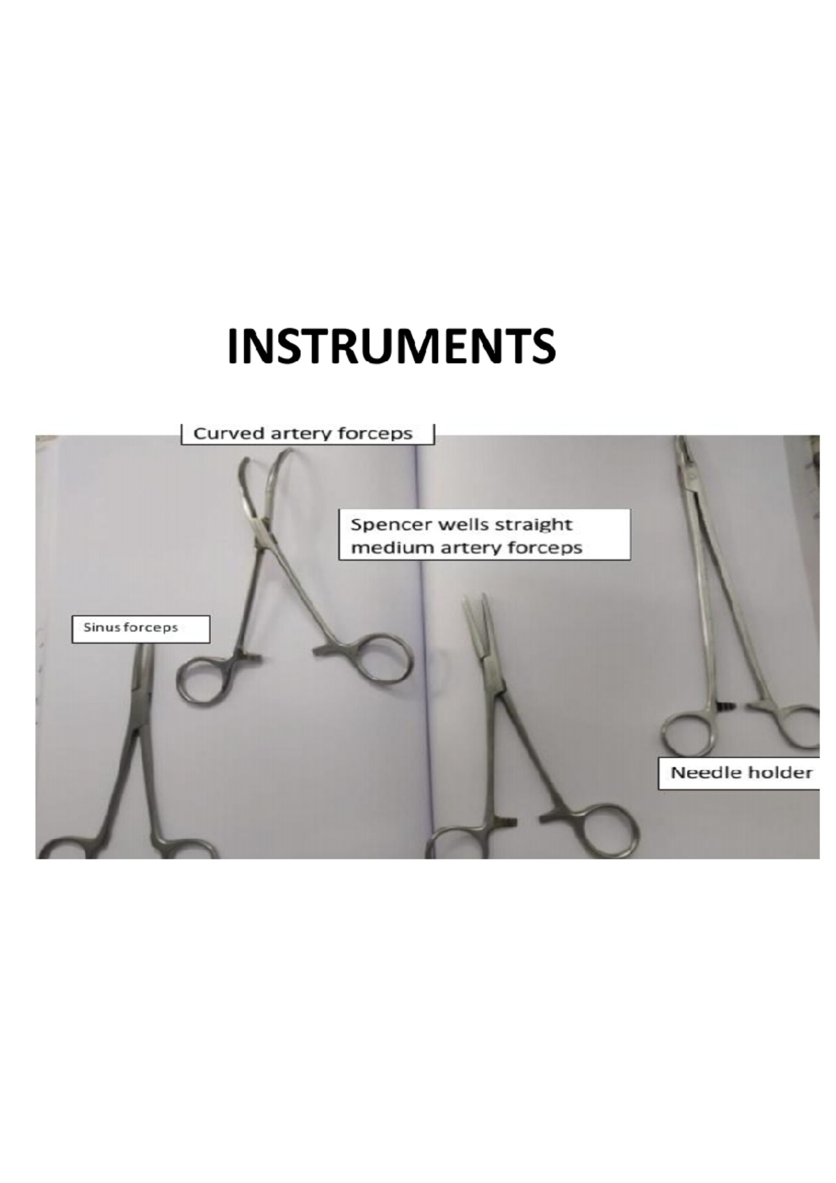 Surgery Instruments Overview: Forceps, Sutures, and Procedures - Studocu