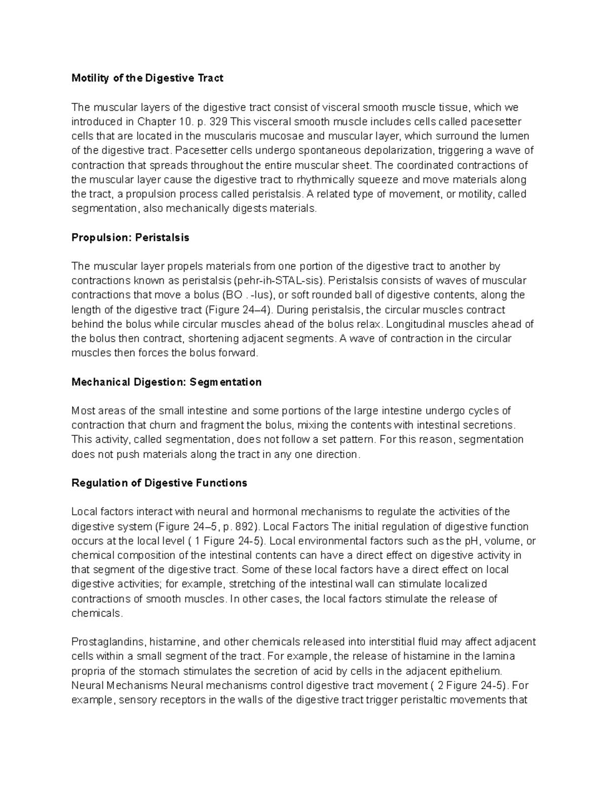 Motility of the Digestive Tract - p. 329 This visceral smooth muscle ...