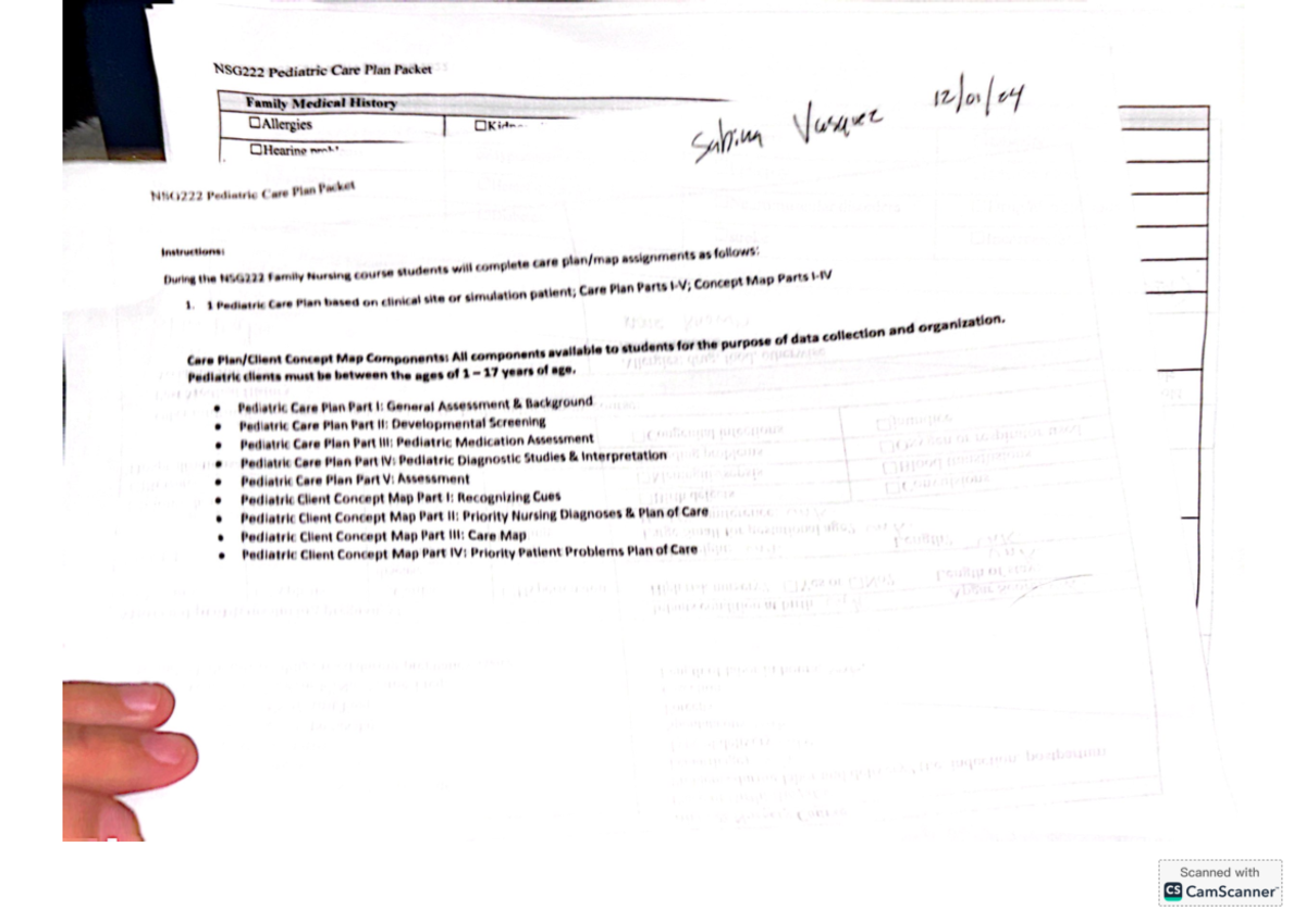 Peds Care Plan SV - Comprehensive Pediatric Care Assignment Guide - Studocu