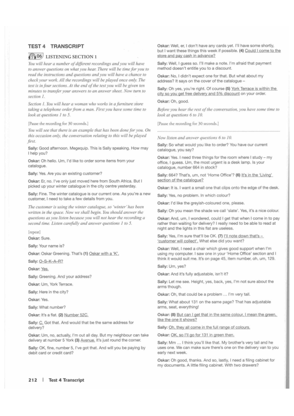 Test 4 Listening Section Transcript: Detailed Script and Questions ...