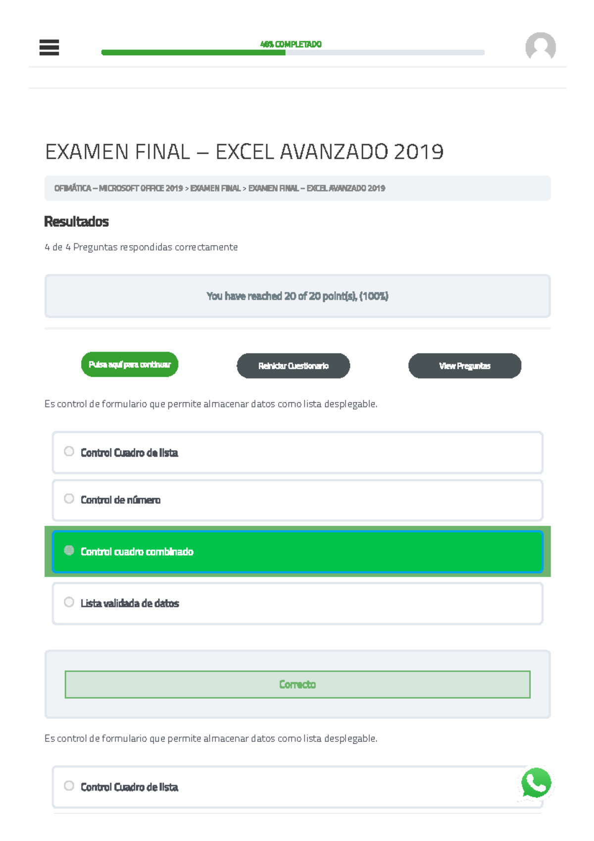 Examen Final - Excel Avanzado 2019 - Resultados y Preguntas - Studocu