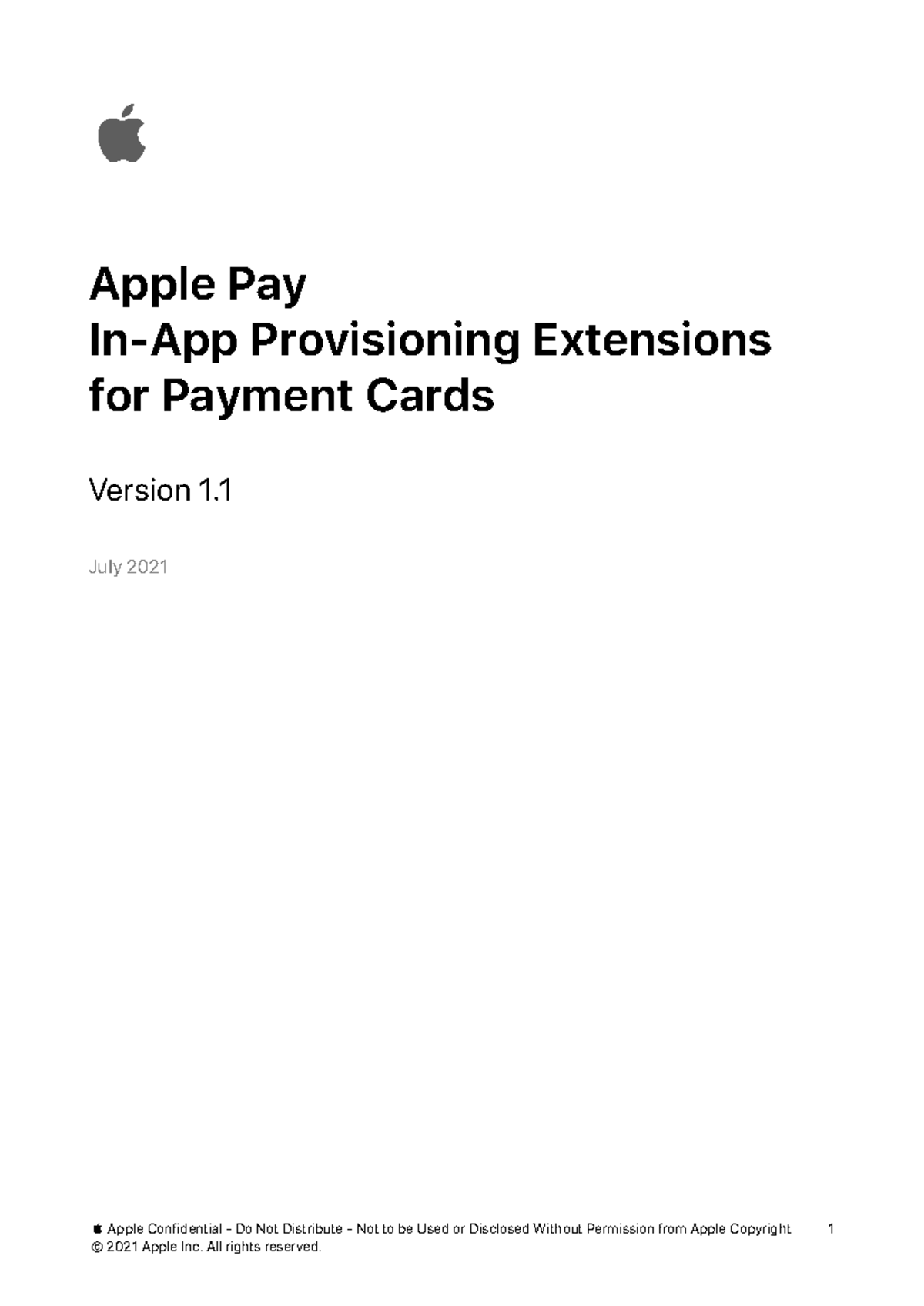 Apple Pay In-App Provisioning Extension Guide V1.1 - July 2021 - Studocu