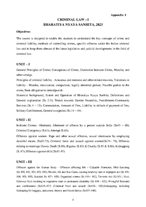 Bns - notes on bns - THE BHARATIYA NYAYA SANHITA, 2023 ...