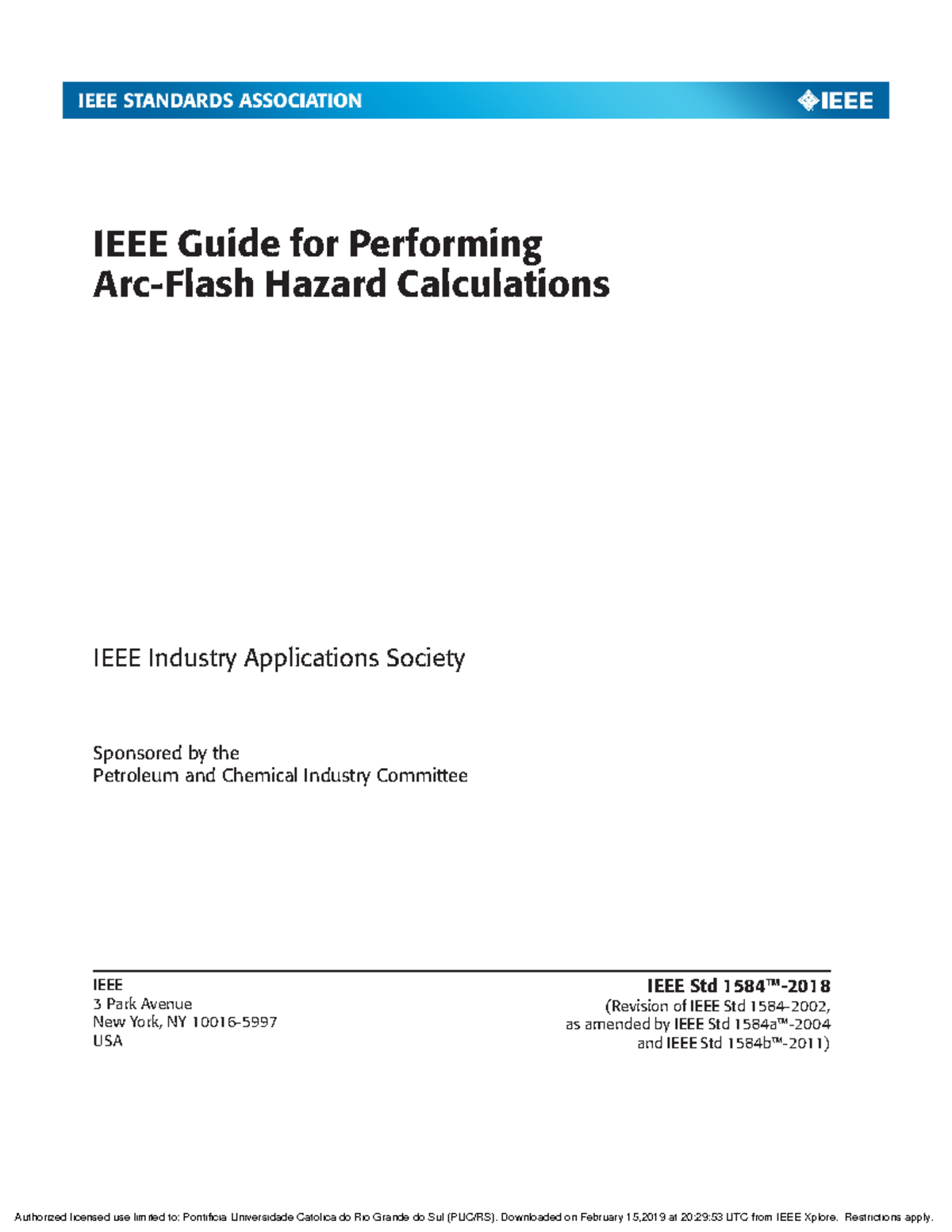 IEEE Std 1584-2018 Guide for Arc Flash Hazard Calculations - Studocu
