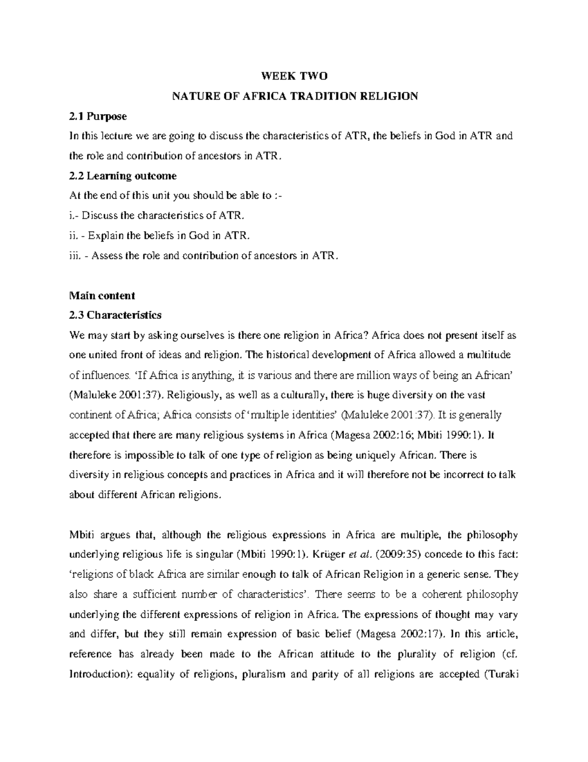 African Traditional Religion (ATR) Overview: Beliefs, Characteristics ...