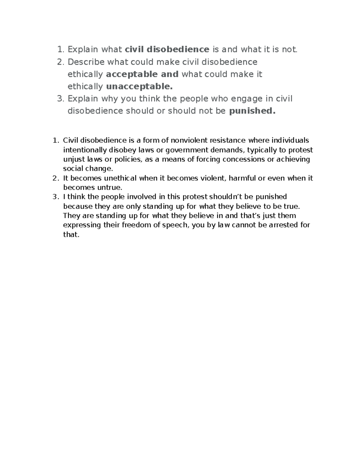 4-2 Journal Reflection: Understanding Civil Disobedience Ethics - Studocu