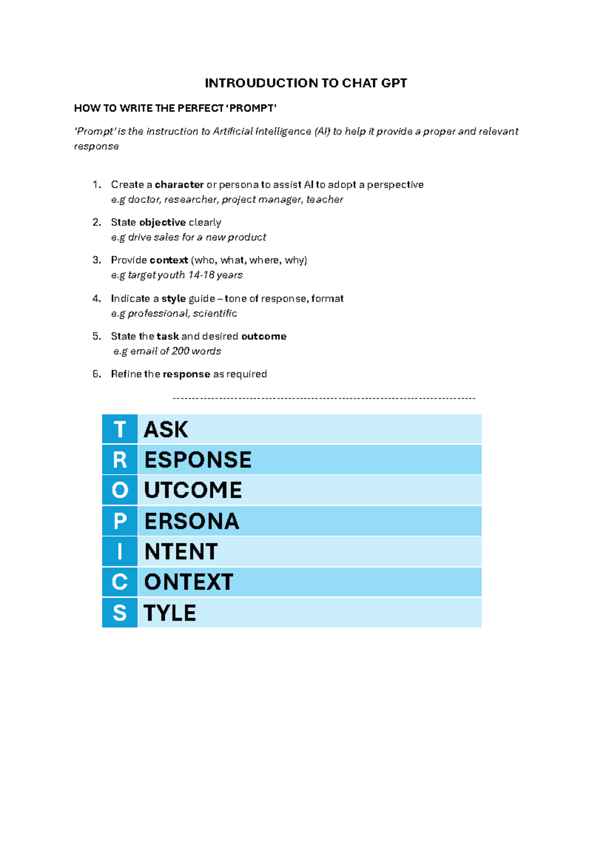 ChatGpt Basic Guide for Beginners - INTROUDUCTION TO CHAT GPT HOW TO ...
