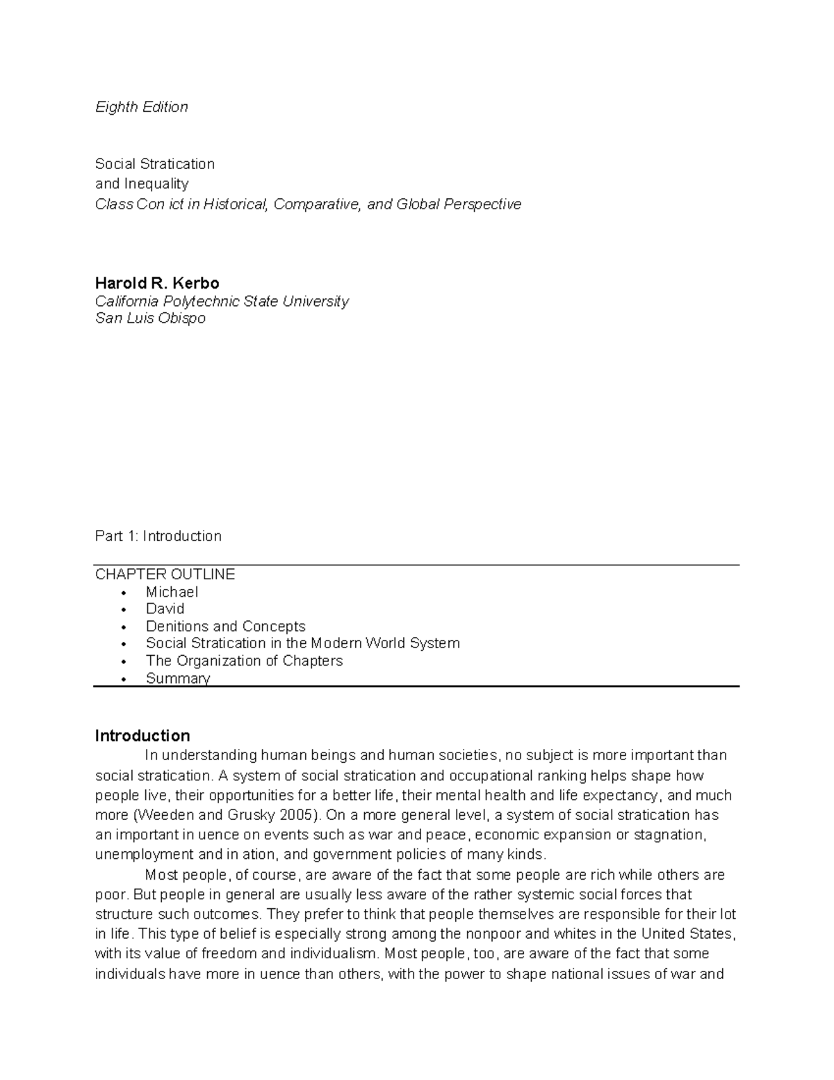 Social Stratification and Inequality: Class Conflict Overview (SOC 101 ...