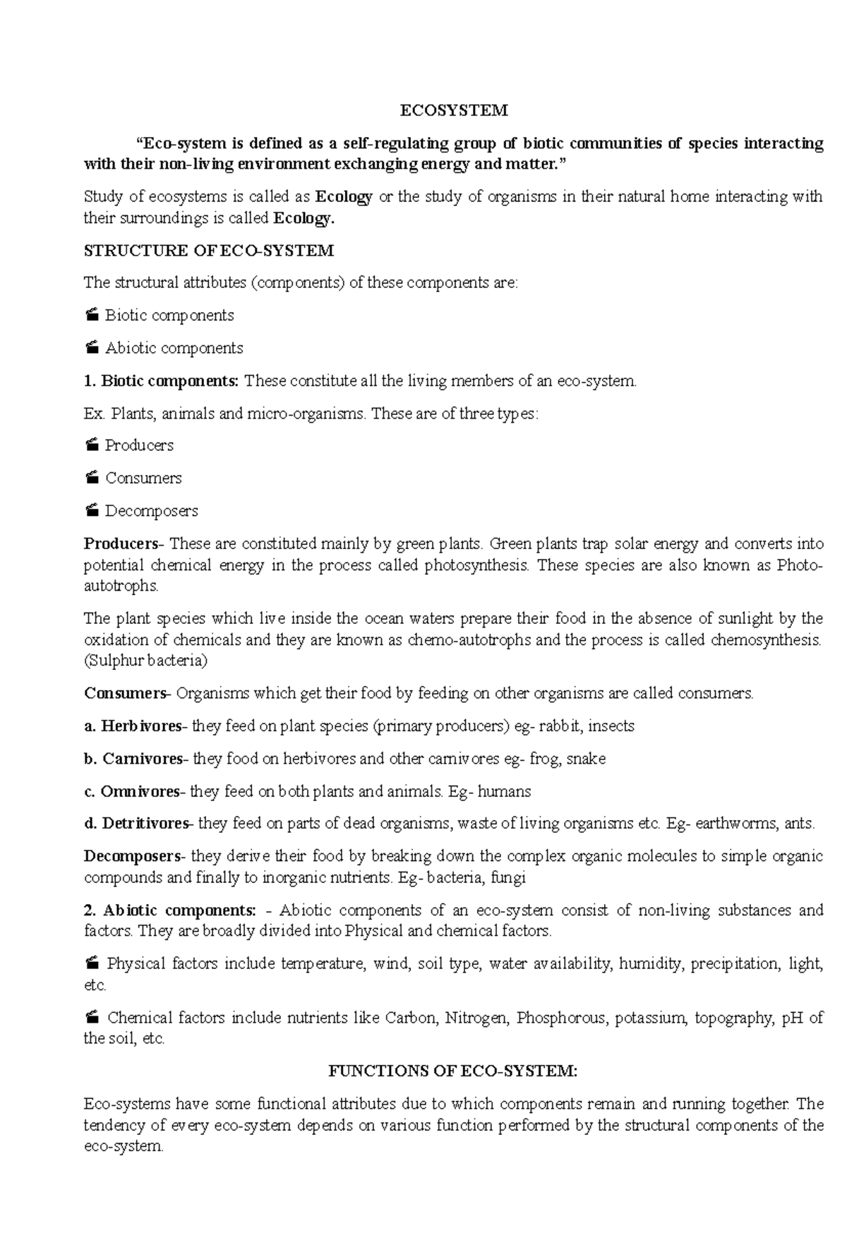 Ecosystem Dynamics and Ecology: Understanding Biotic and Abiotic ...
