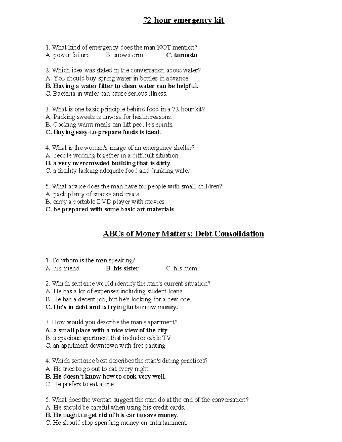 Emergency Kit: Essential Preparedness Questions and Answers - Studocu