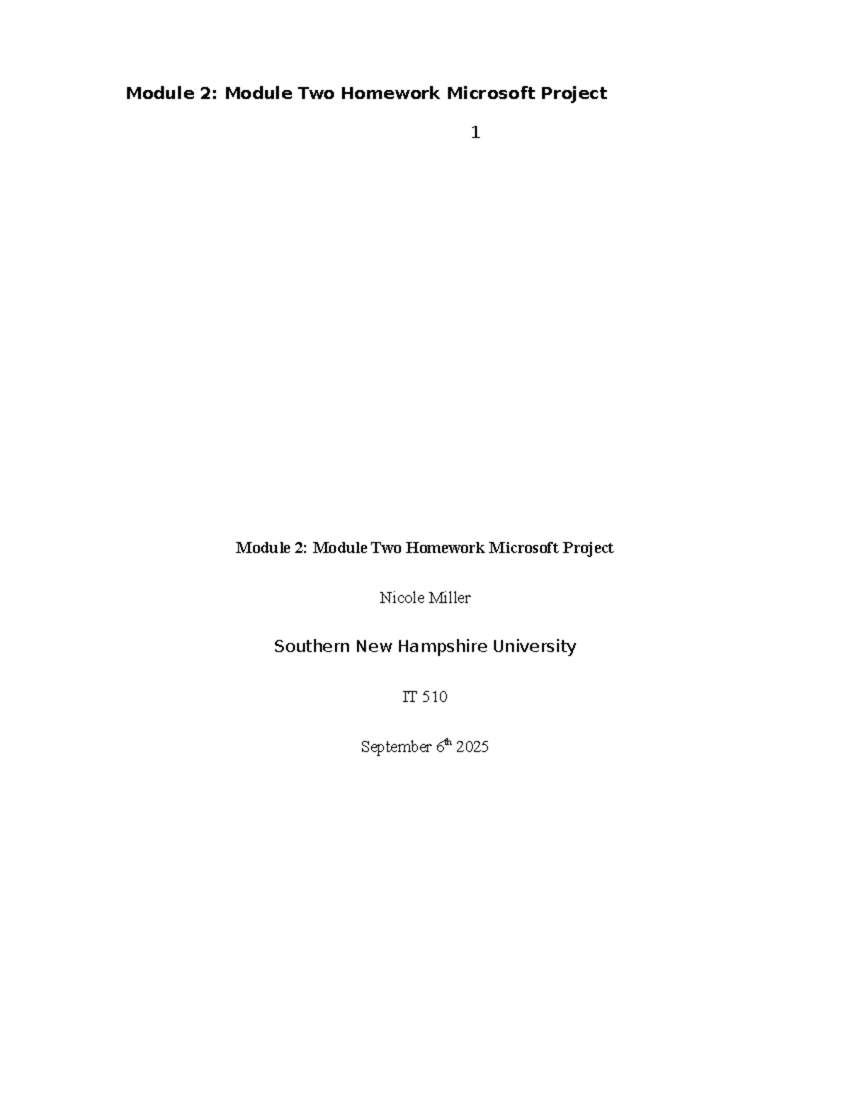 IT 510: Module 2 Homework on Microsoft Project Analysis - Studocu