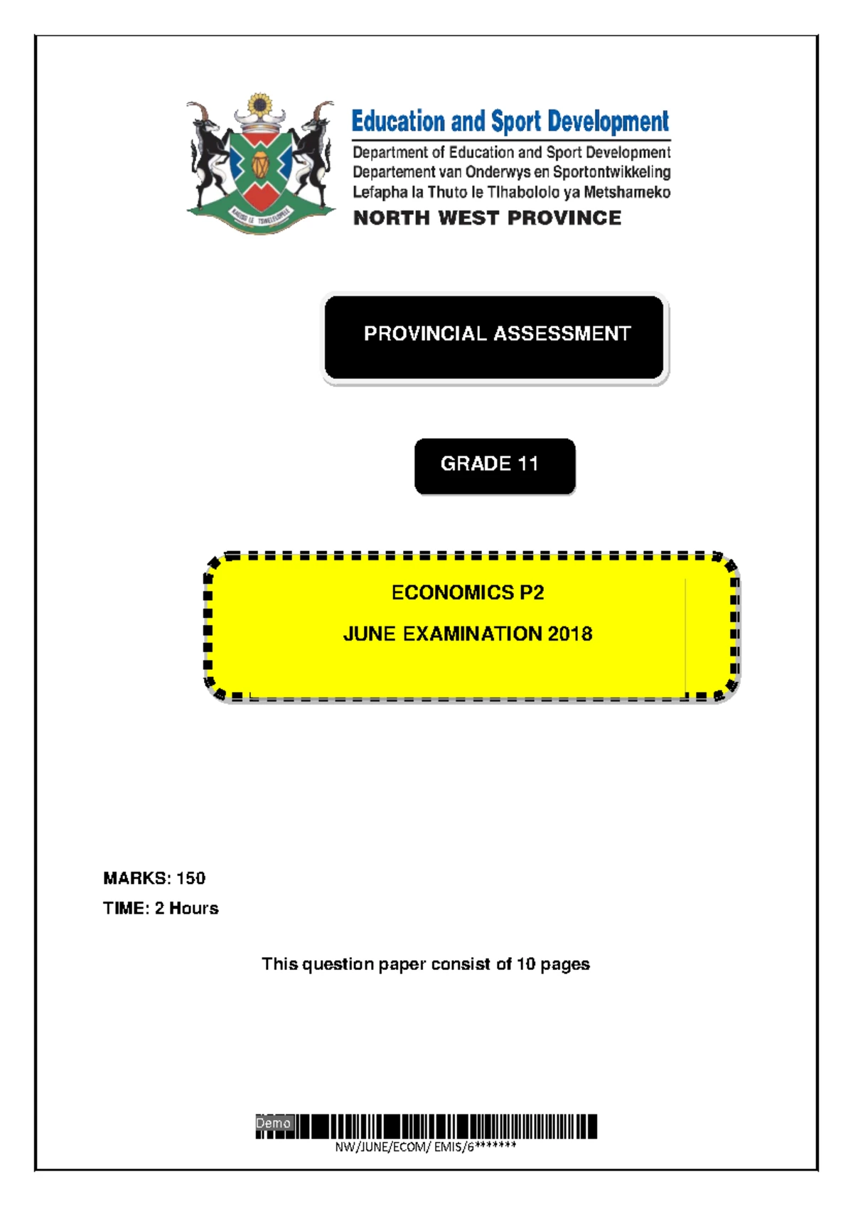 Economics Notes Grade 11 - ECONOMICS GRADE 11 NOTES CORE CONTENT ...