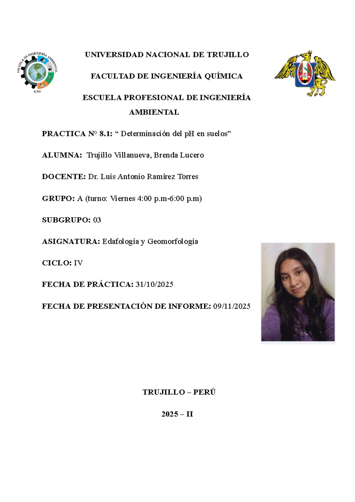 Informe de Práctica 8.1: Determinación del pH del Suelo - Edafología IV ...