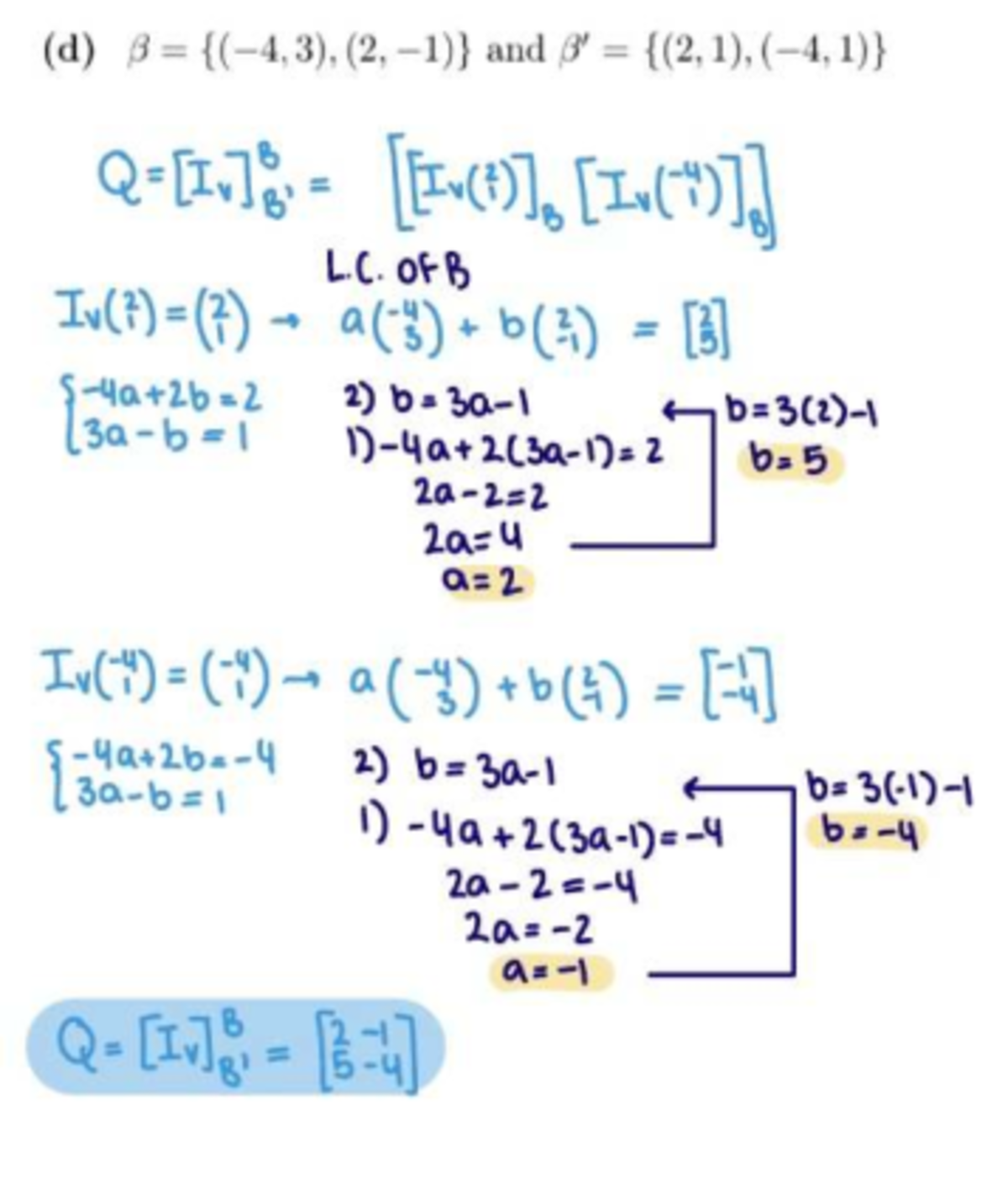 Math251 2 - Linear Algebra (MATH 341) QUESTIONS SOLVED - MATH 341 - (d ...