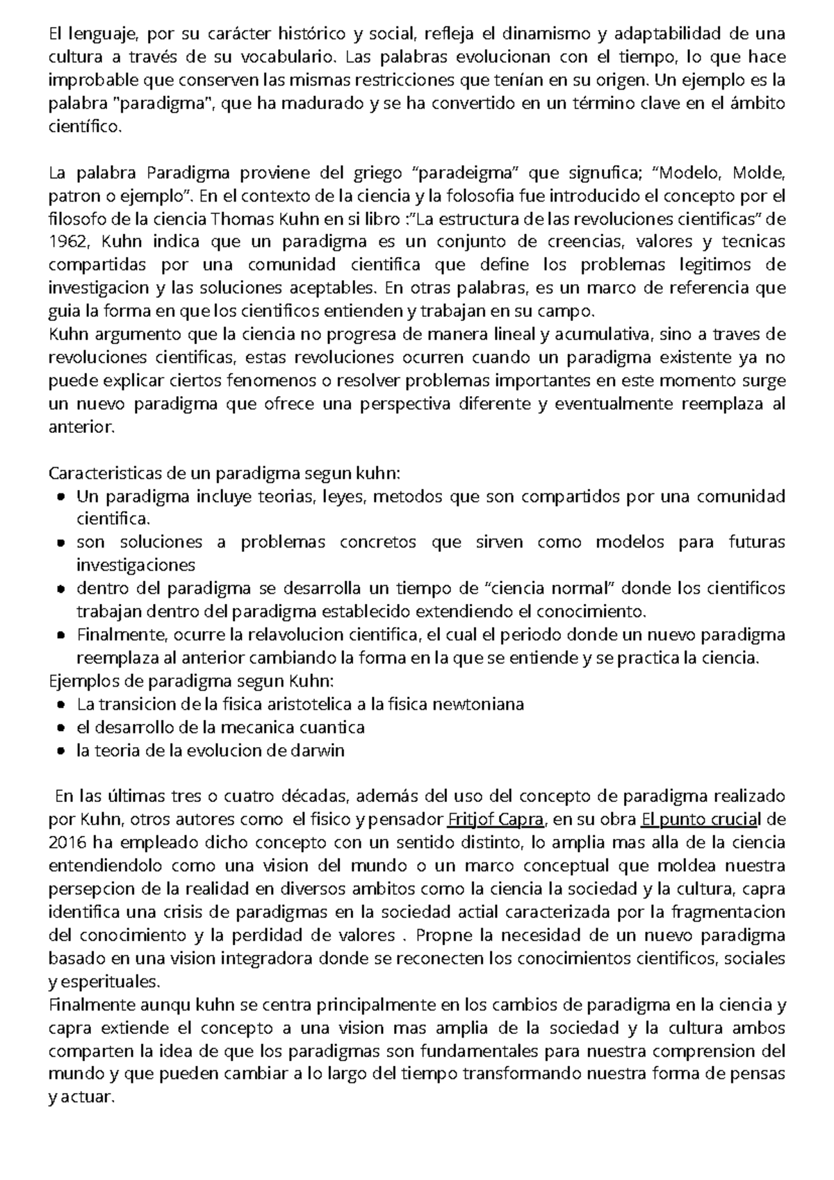 Paradigmas según autores: Evolución y perspectivas en ciencia y cultura ...