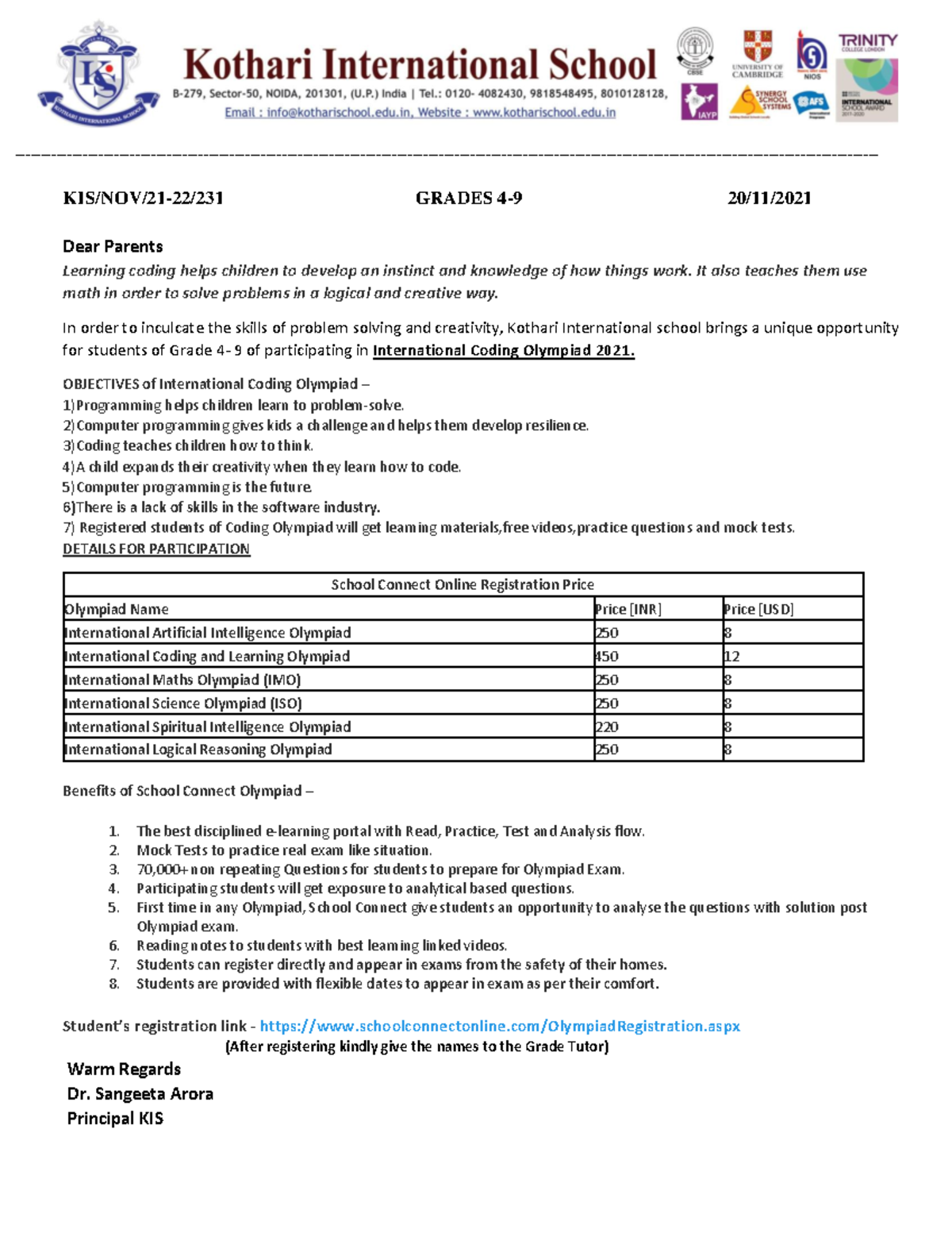 AI and Coding - Grade 9 Olympiad Participation Notes - Studocu