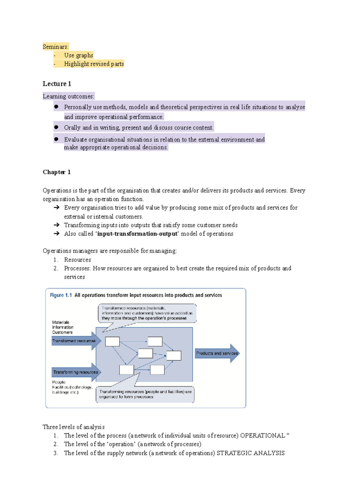 Operations Strategy (Course Code: OS101) - Lecture Summary and Key ...