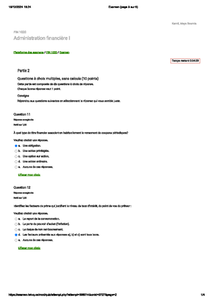 [Solved] Considrons un projet dont le cot initial est de 200 et qui ...