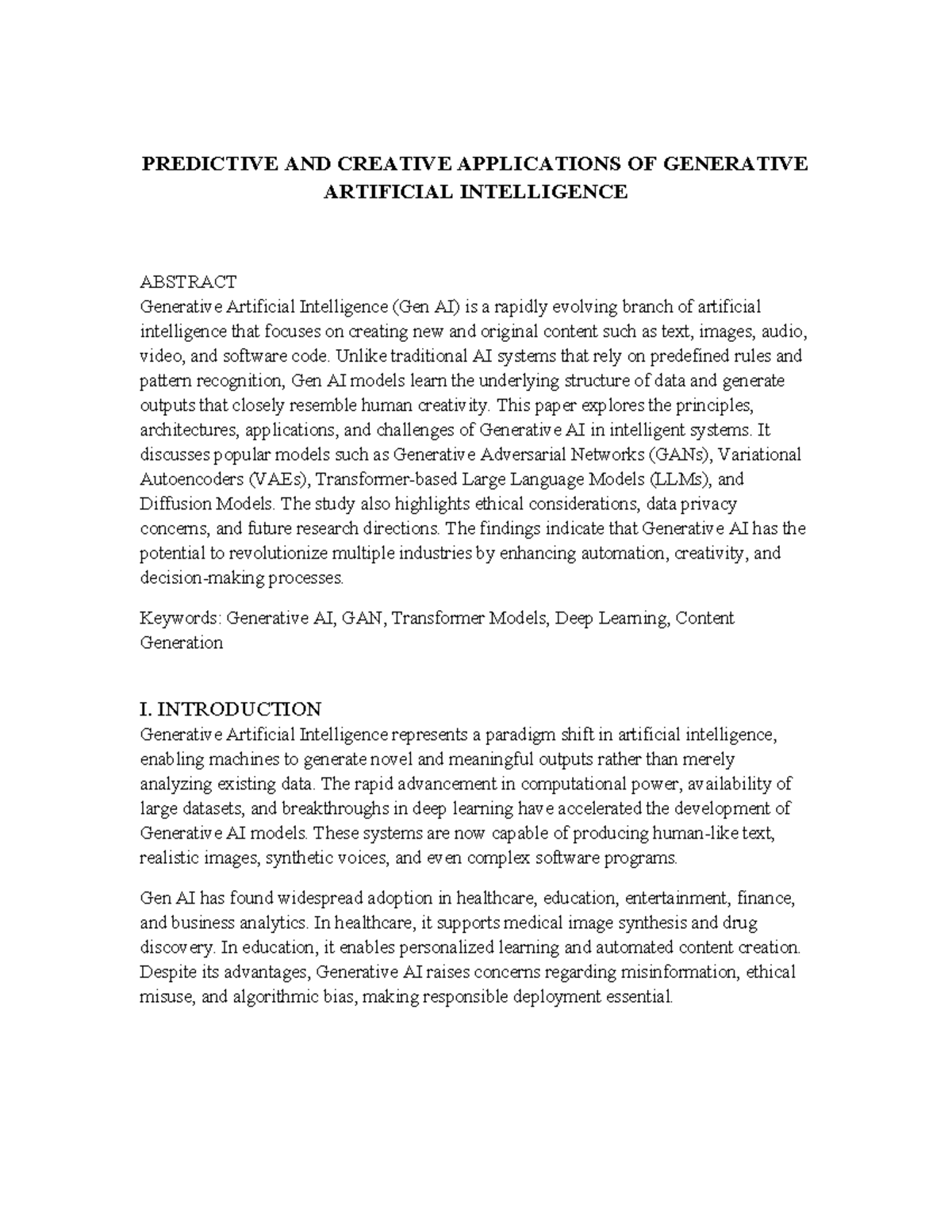 Generative AI: Applications, Challenges, and Future Directions - Studocu