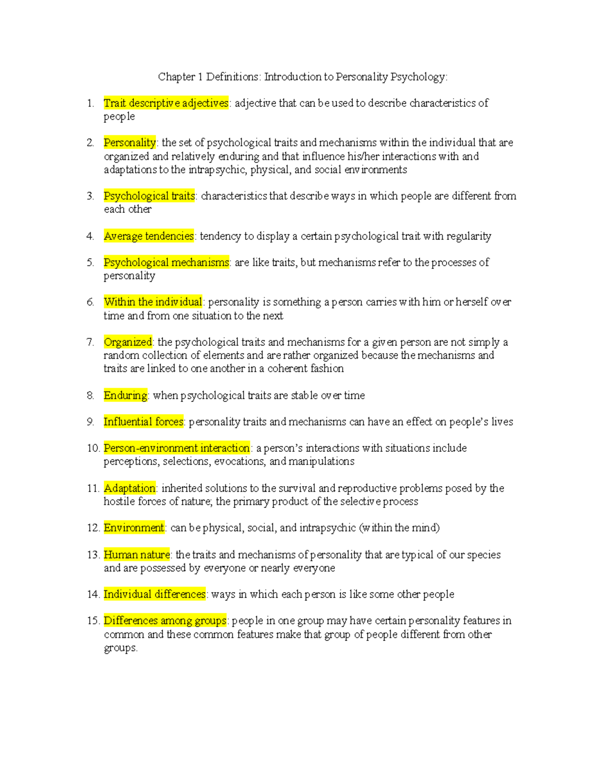 PS-241- Chapter 1 Definitions - Chapter 1 Definitions: Introduction to ...