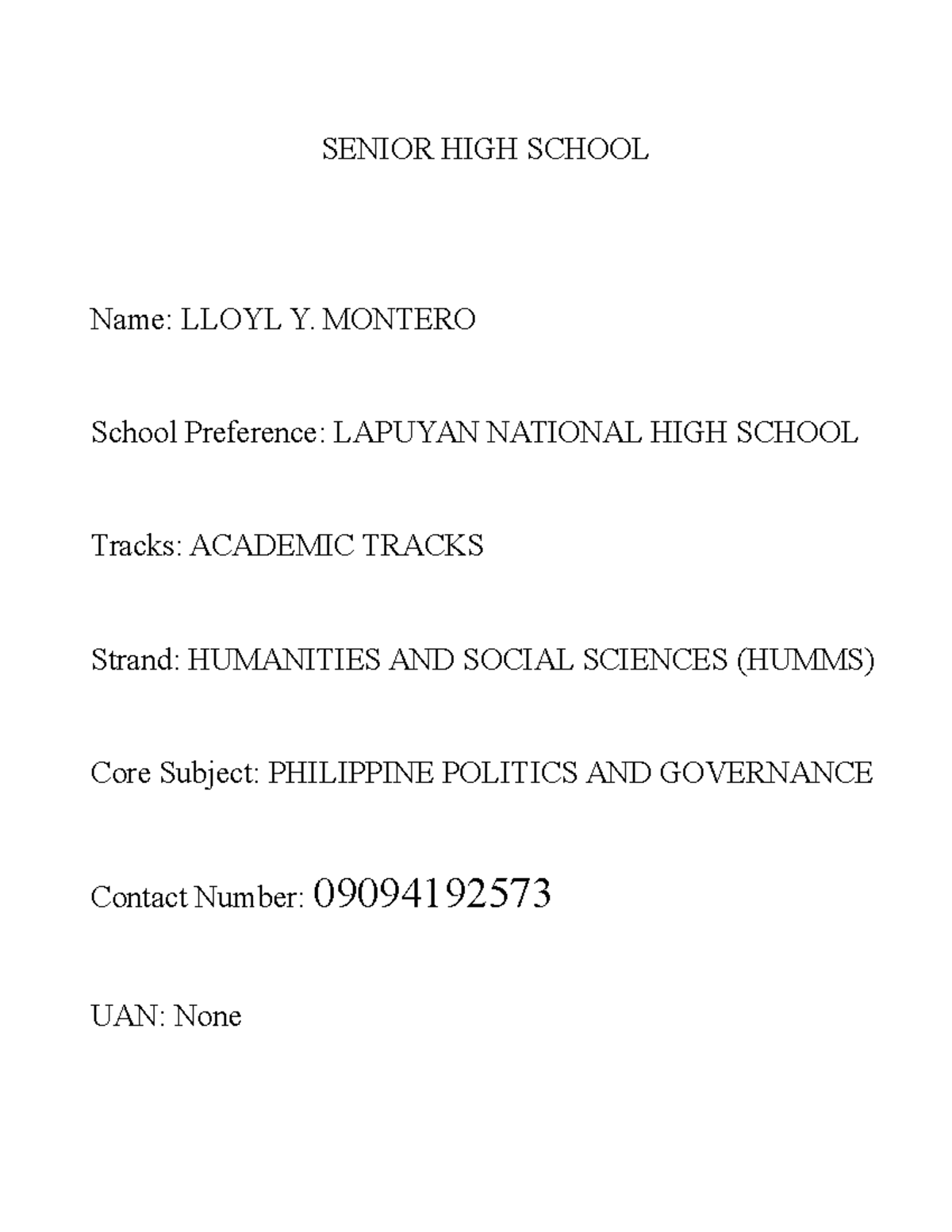 307511950 SHS Detailed Lesson Plan - SENIOR HIGH SCHOOL Name: LLOYL Y ...