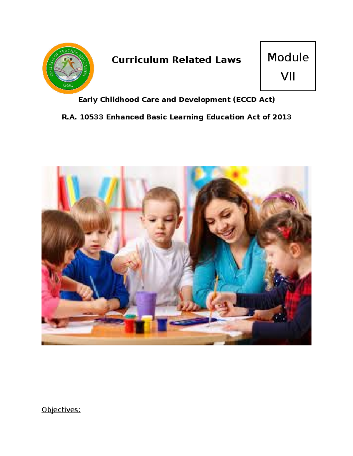 ECCD Module-VII: Curriculum Laws & Enhanced Basic Education Overview ...