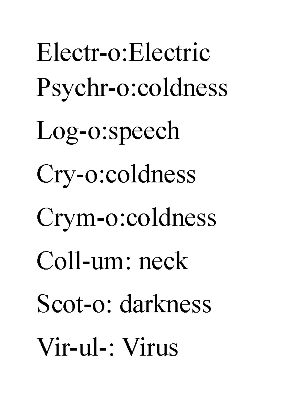 Daily Vocab: Understanding Medical Terminology and Conditions - Studocu